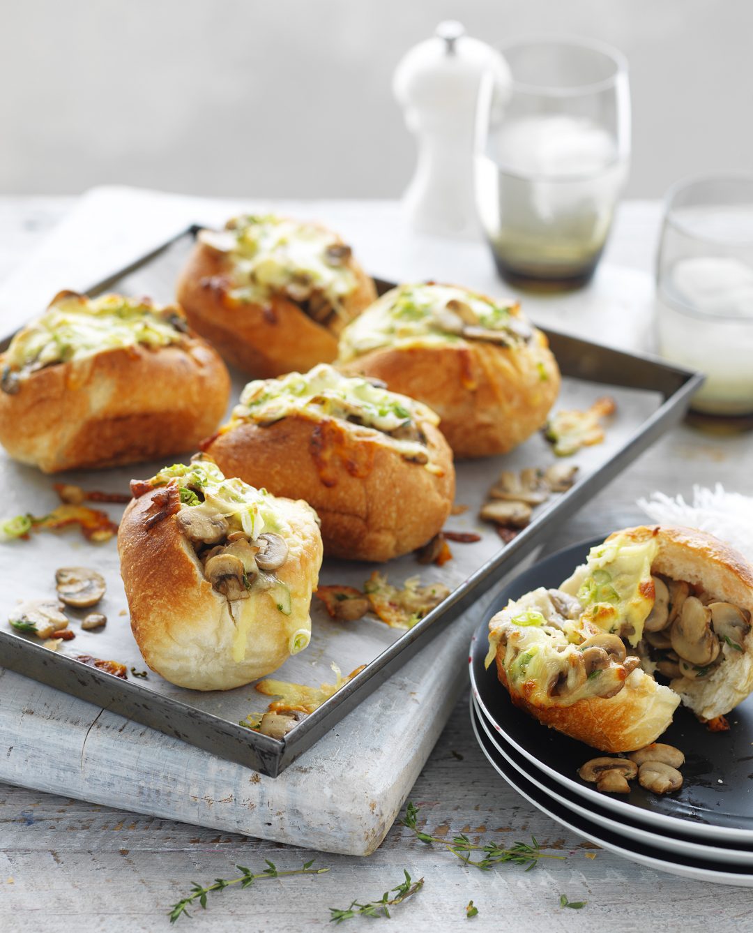 Mushroom & Cheese Melt Rolls | Australian Mushrooms